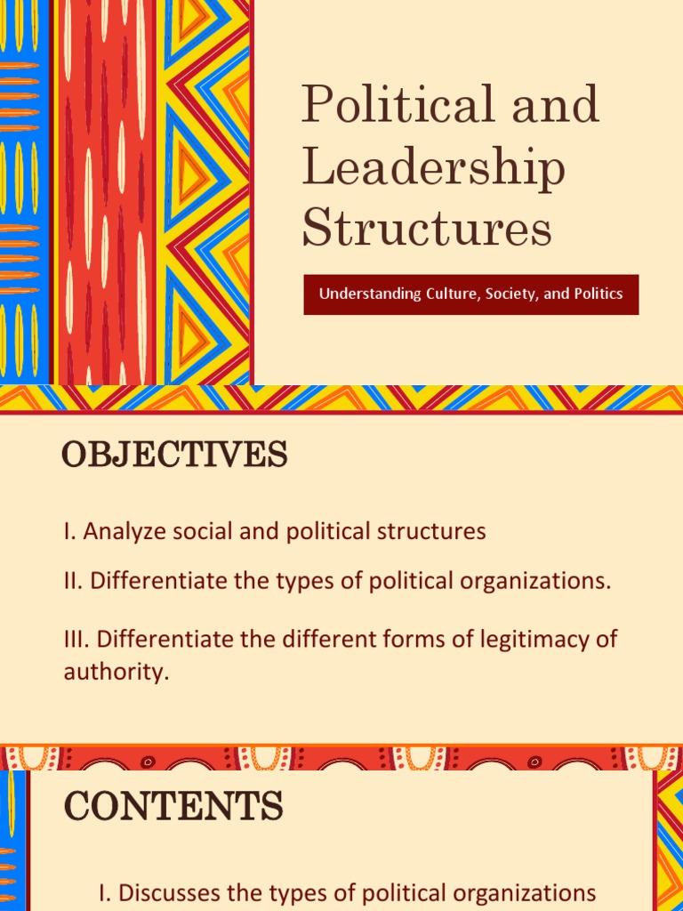 Leadership and Political Structure Presentation | PDF | Society ...