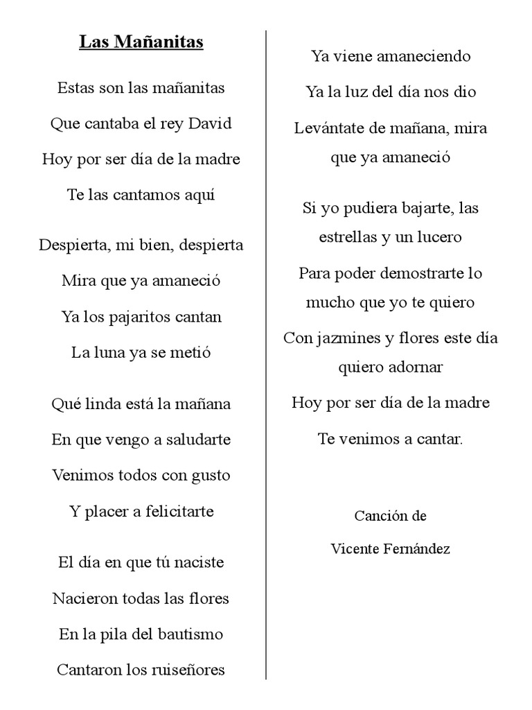 Las Mañanitas | PDF