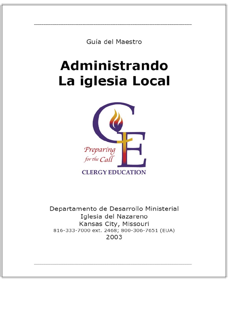 Guía Del Maestro. Administrando La Iglesia Local - PDF Descargar Libre ...