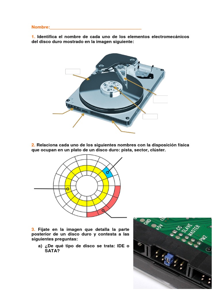 Ejercicios Disco Duro | PDF | Disco duro | Arquitectura de Computadores