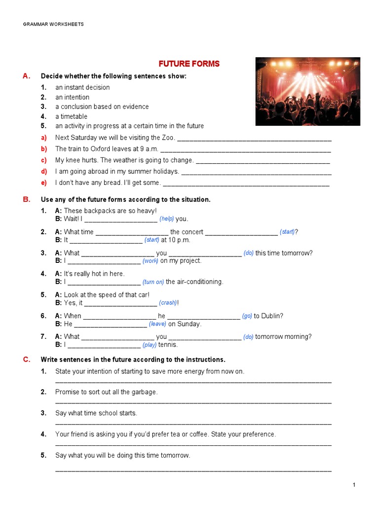 Future Tense Grammar Worksheets | PDF | Language Arts & Discipline