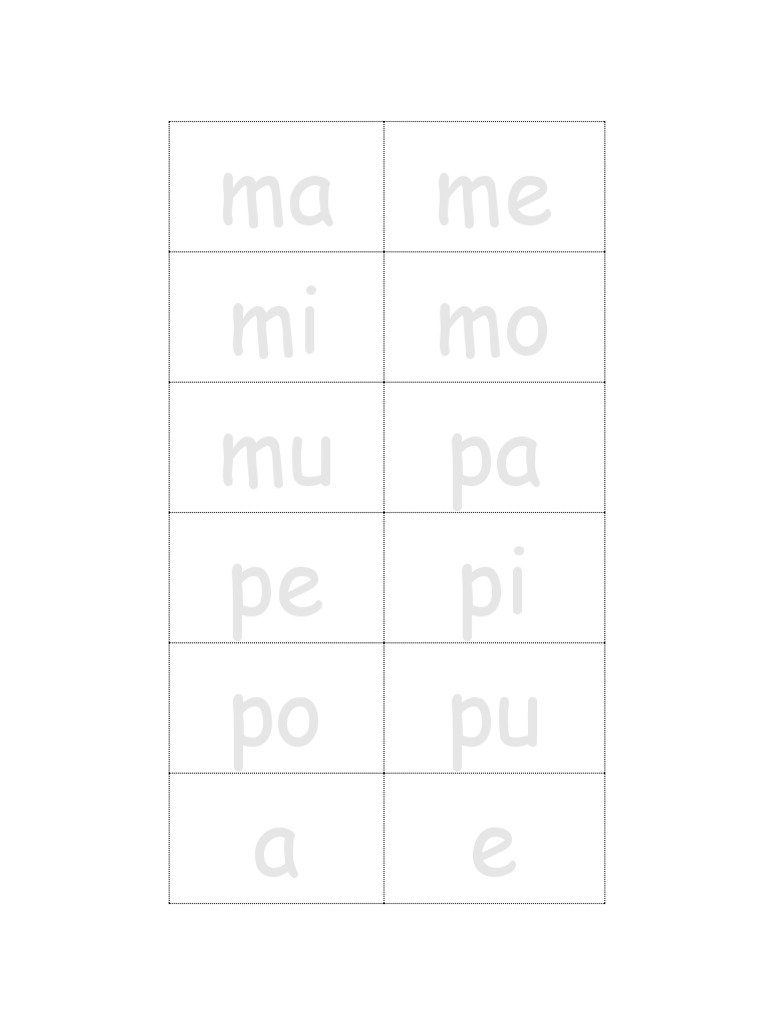 Set de Sílabas | PDF