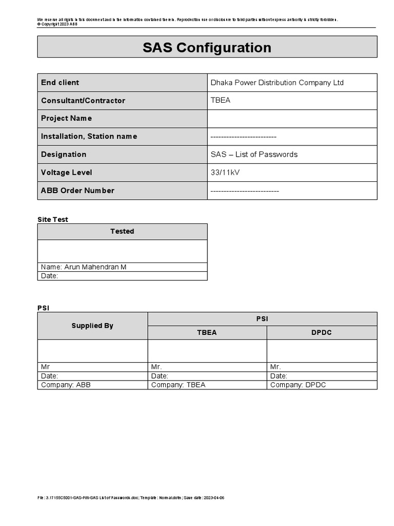 3.17155C5001 SAS PW SAS List of Passwords | PDF | Ip Address | Operating System
