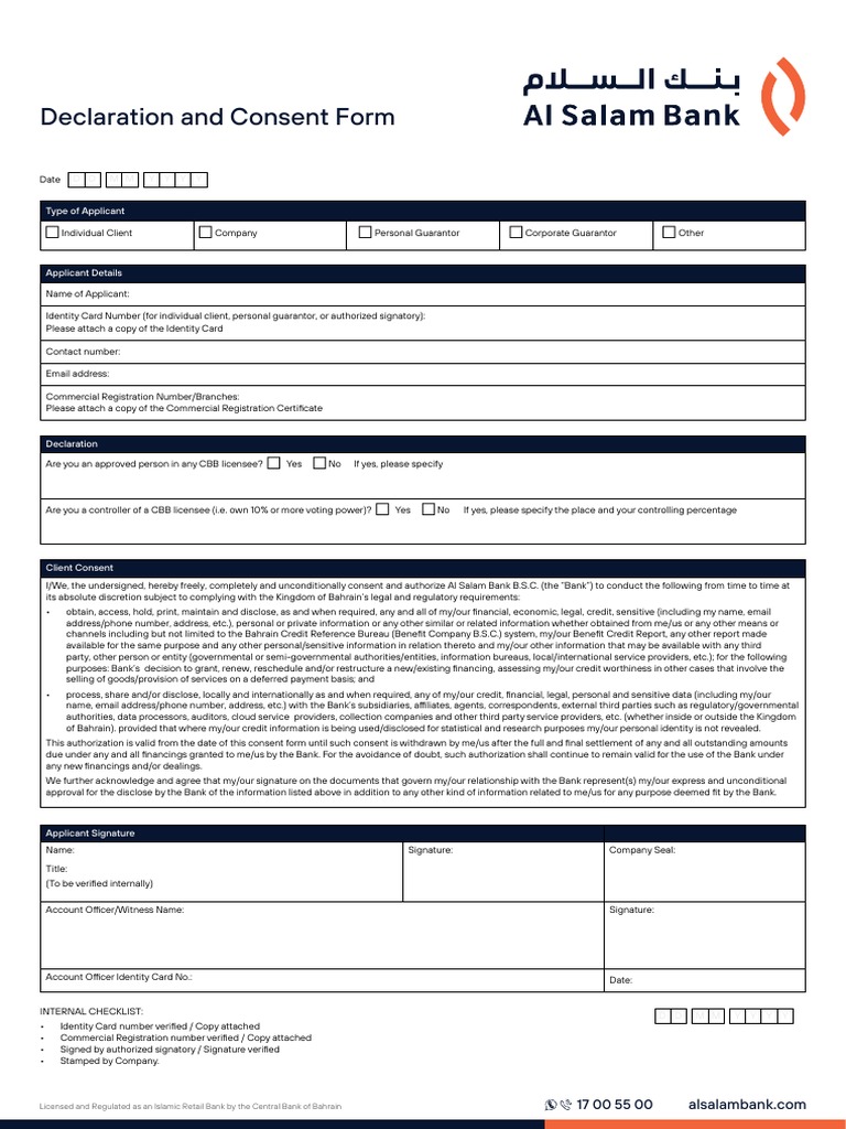 CRB Declaration and Consent Form-Eng | PDF | Banks | Identity Document