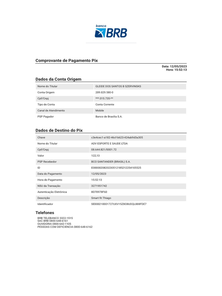 Comprovante Pagamento Pix 2 | PDF