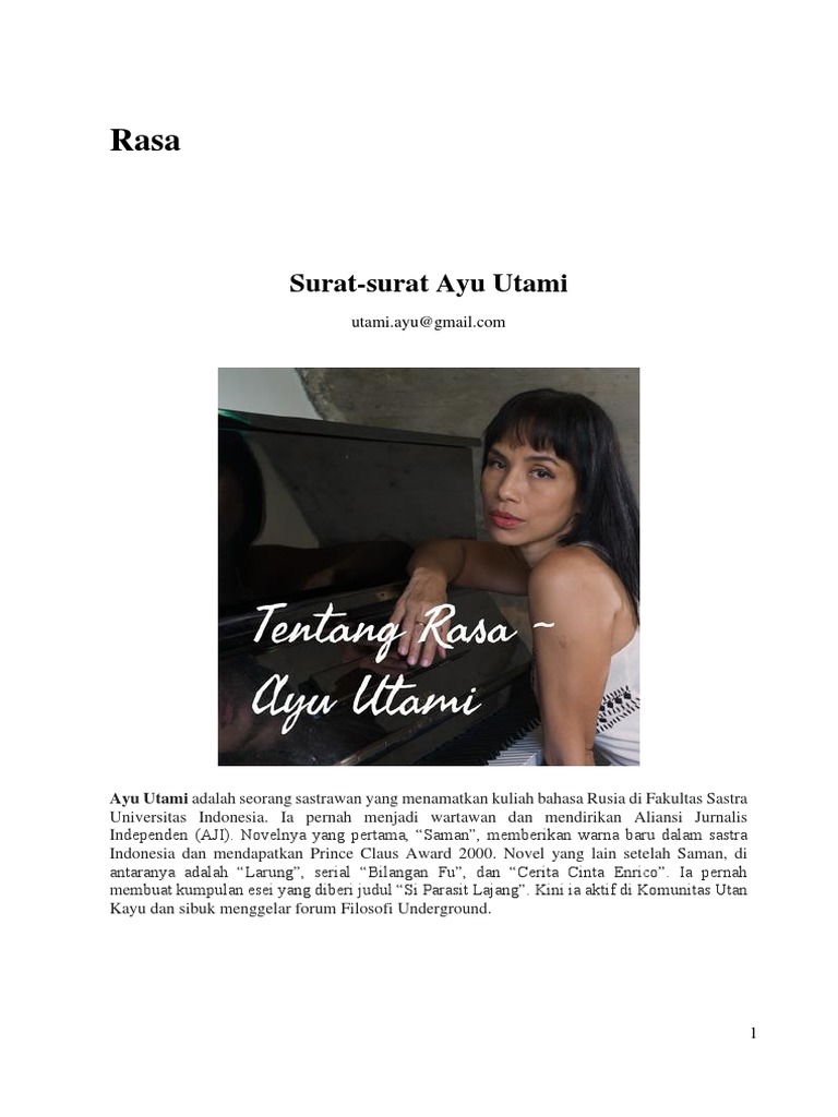 Jurnal+Vol+6+ +Ayu+Utami | PDF