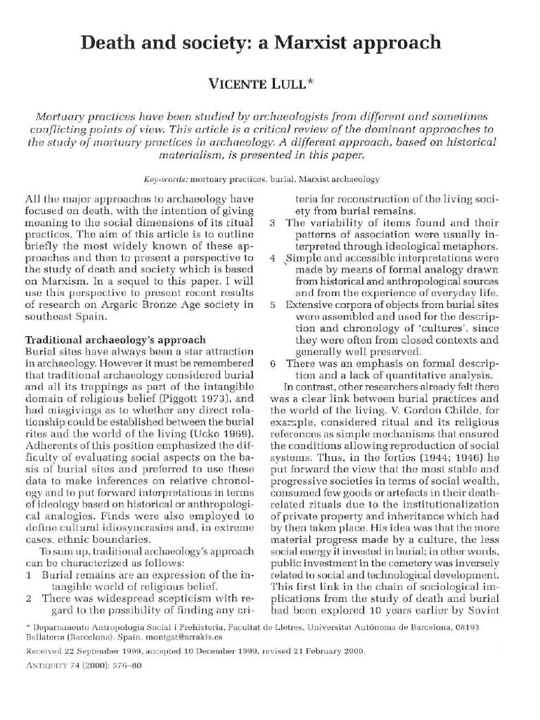 Lull 2000 Death and Society | PDF