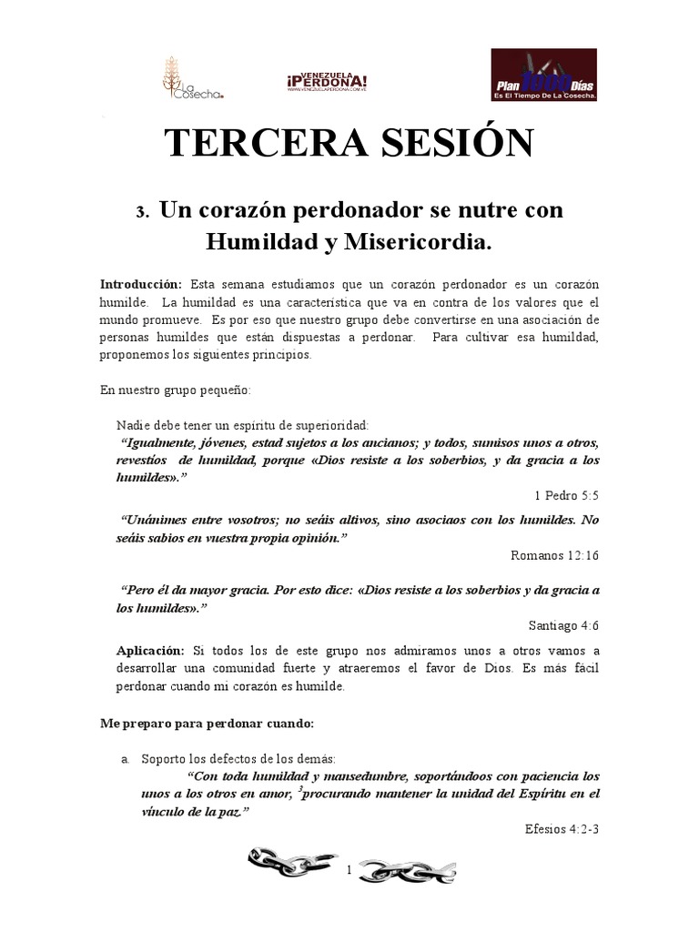 3.un Corazón Perdonador Se Nutre Con Humildad y Misericordia Leccion 3 ...