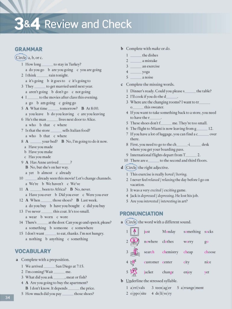 American English File 2 Grammar Exercises | PDF
