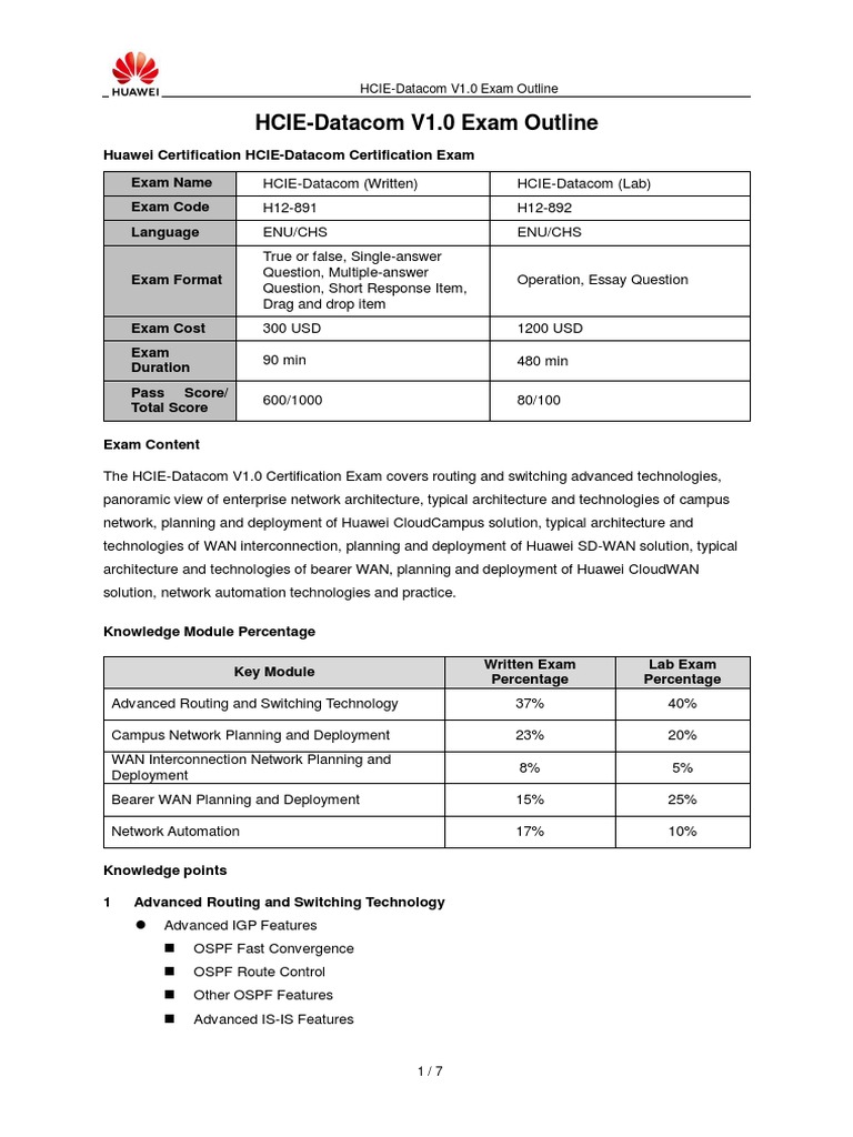 HCIE-Datacom Exam Guide | PDF | Networking | Multiprotocol Label Switching