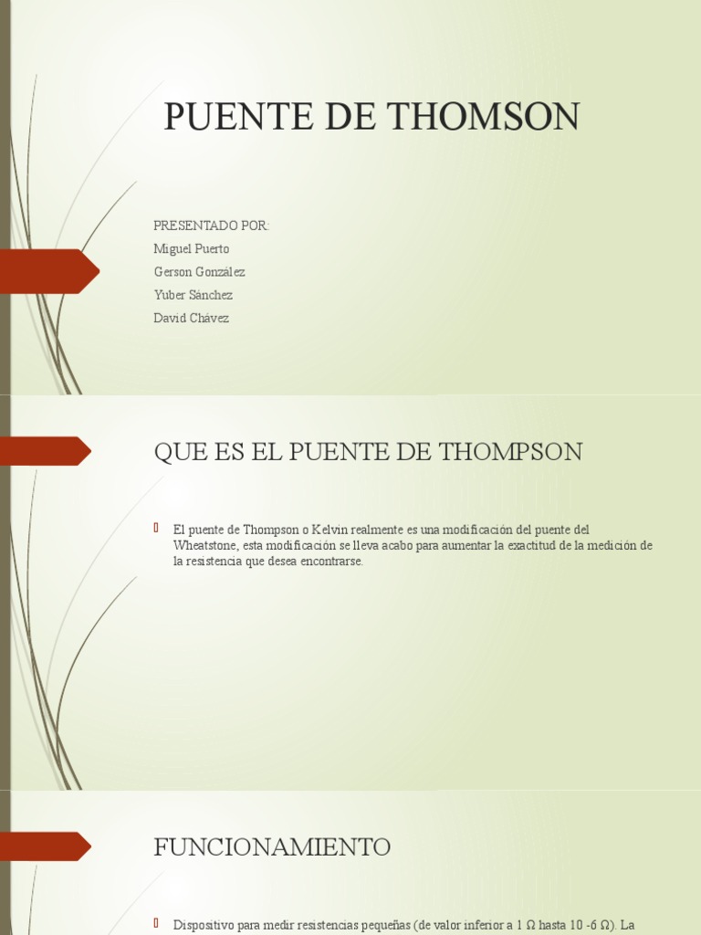 Puentes Thómson 2. | PDF
