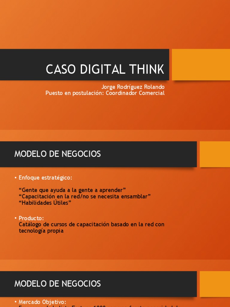 Caso Digital Think | PDF | Modelo de negocio | Business