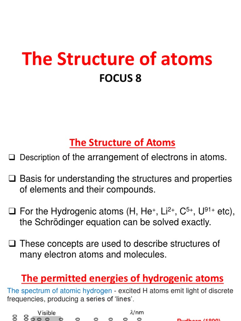 Atomic Structure | PDF | Atomic Orbital | Atoms