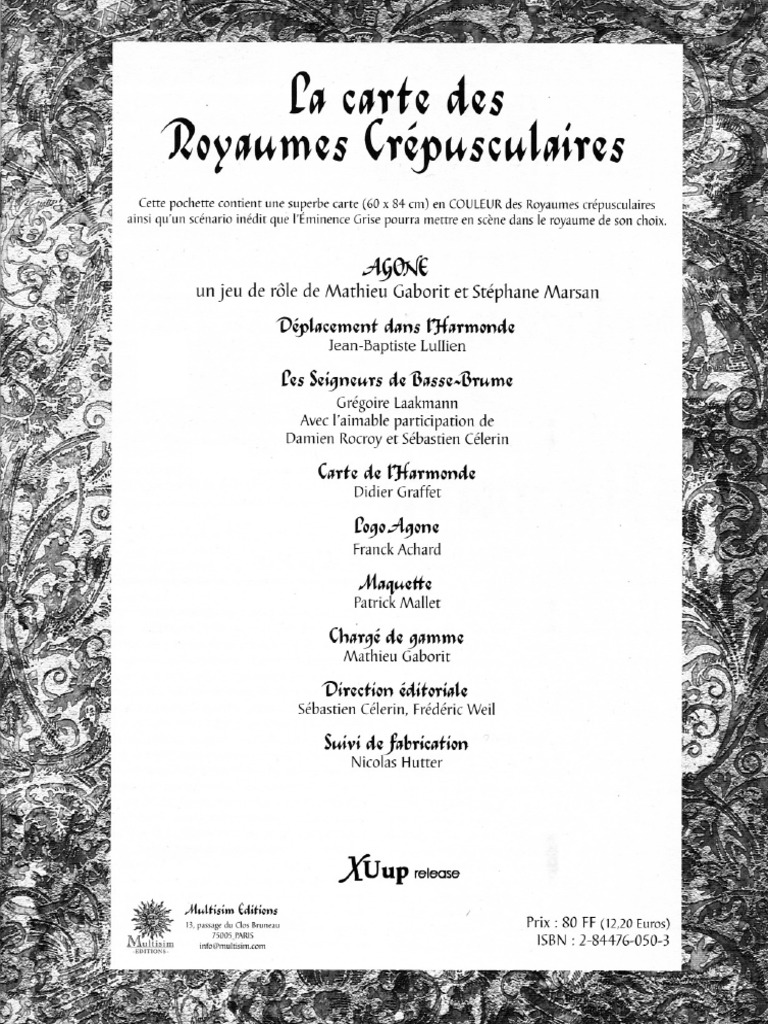 Agone - La Carte Des Royaumes Crépusculaires | PDF