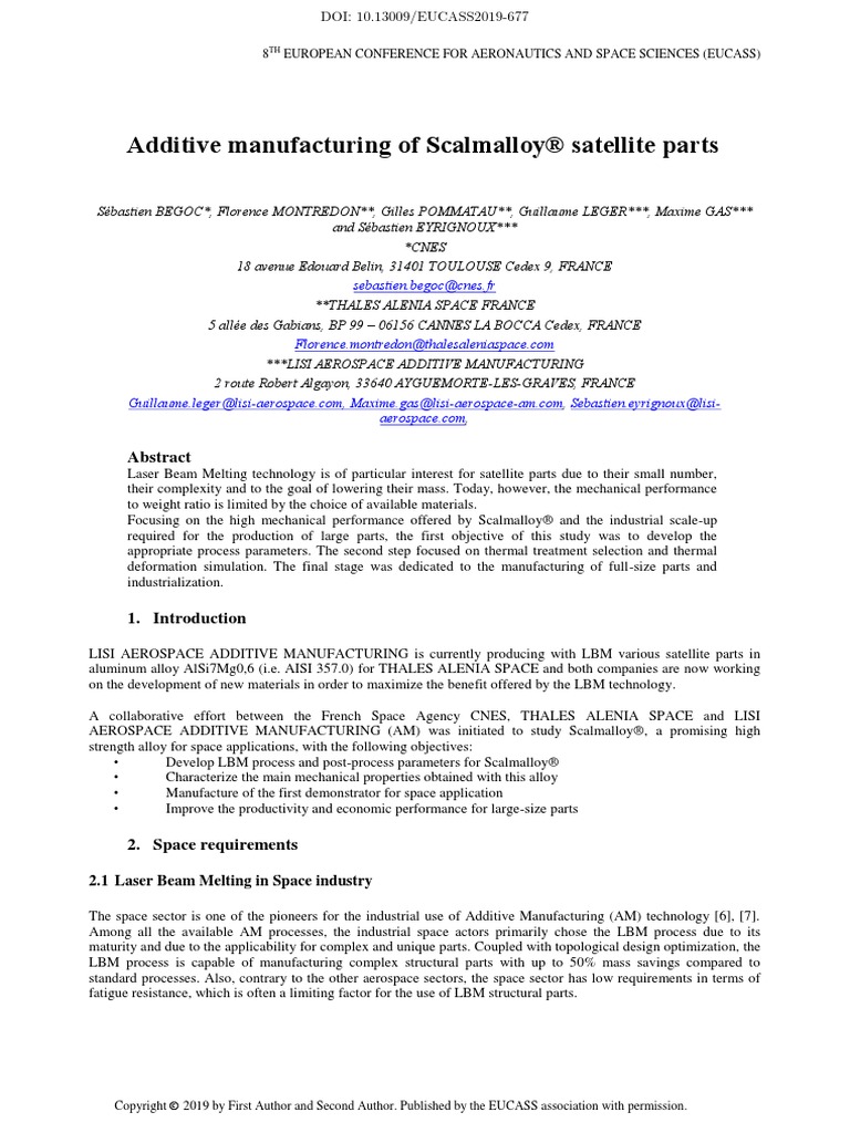 Eucass2019 0677 1 | Download Free PDF | Physical Sciences | Materials