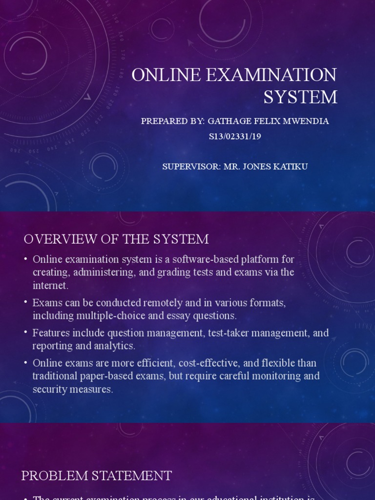 Online Examination Presentation | PDF | Standardized Tests ...