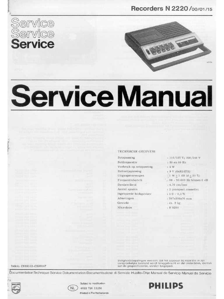 Philips N 2220 Service Manual | PDF