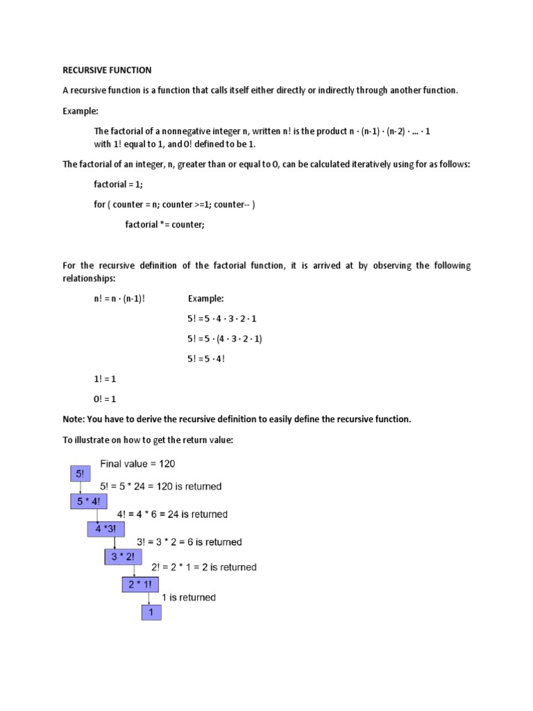 3 - Recursive Function. | Download Free PDF | Function (Mathematics) | Mathematical Objects