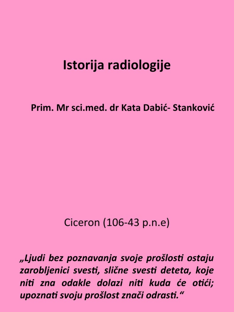 Istorija Radiologije | PDF