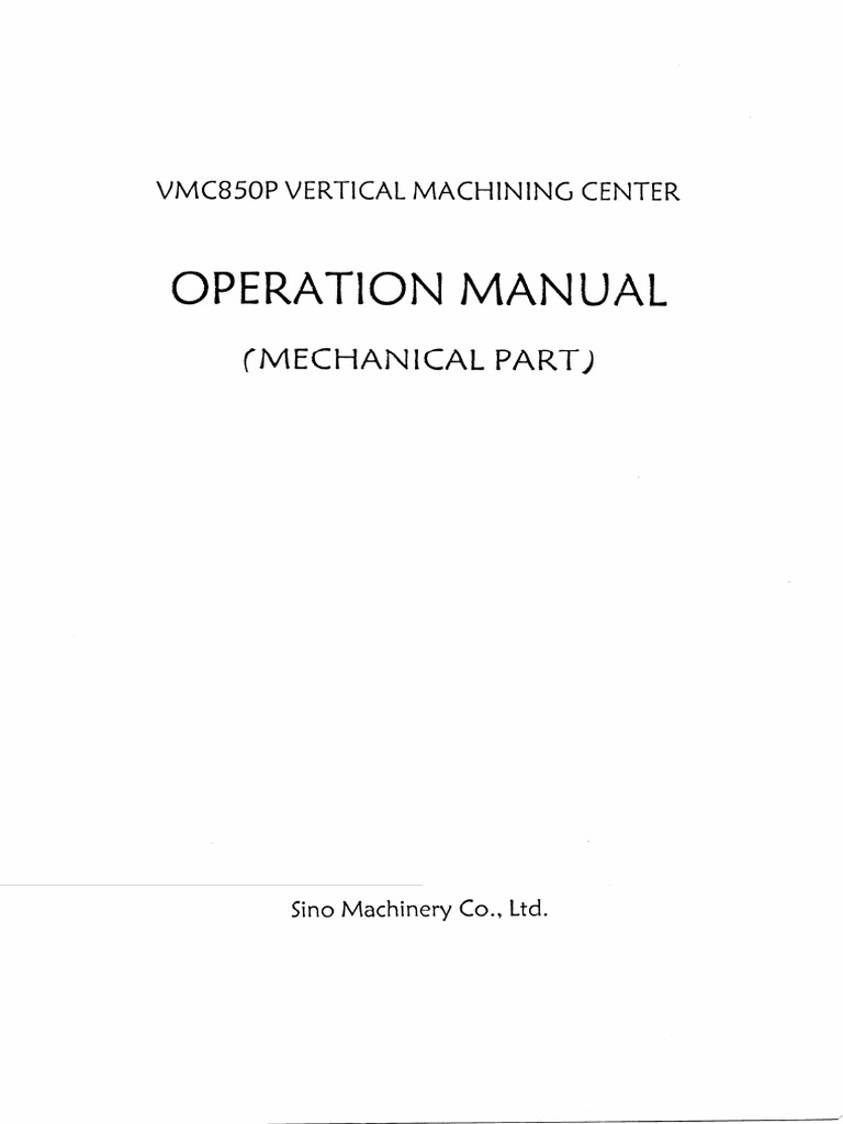 VMC 850 P 20191003 | PDF