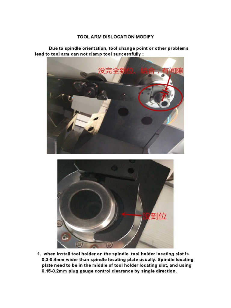Tool Arm Dislocation Adjustment | PDF