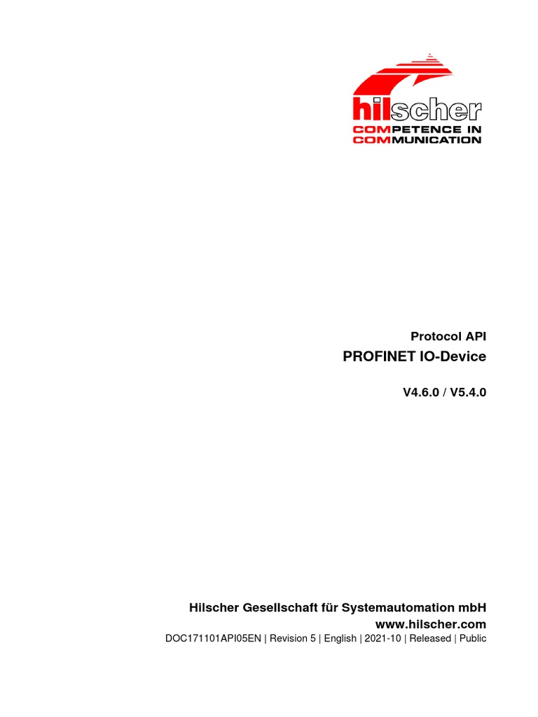 Profinet Io-Device v4 and v5 Protocol API 05 en | PDF | Computer ...