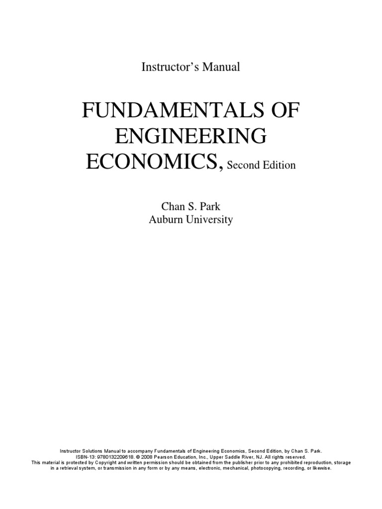 Park - Fundamentals of Engineering Economics, 2nd Edition - Solution ...