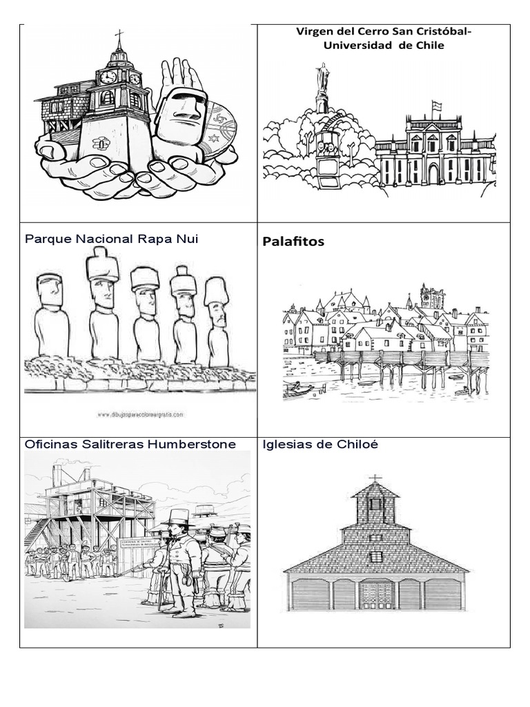 Dibujos Patrimonio Cultural para Colorear | PDF