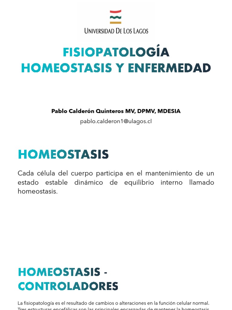 Homeostasis y Concepto de Enfermedad | Descargar gratis PDF | Homeostasis | Medicina CLINICA