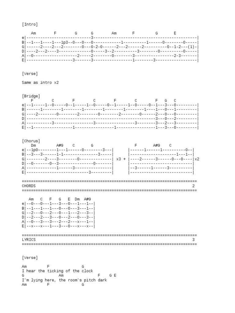 Heart Alone Acoustic Tab | PDF | Song Structure | Songs