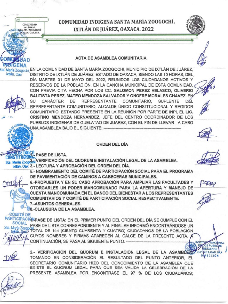 Acta de Nombramiento de Comite | PDF