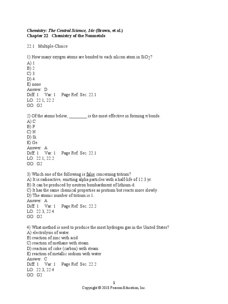 Chapter 22 | PDF | Sulfur | Carbon