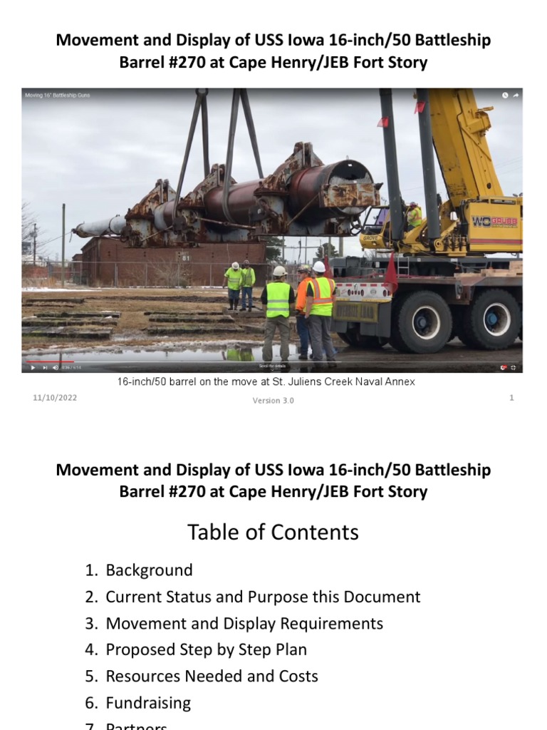 USS Iowa Barrel #270 Display Plan | PDF | Military | Naval Warfare
