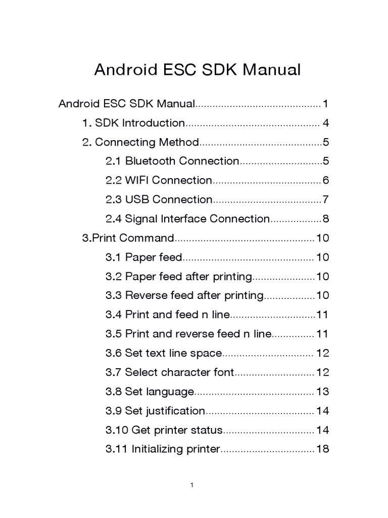 Android ESC SDK Manual V1.06 | PDF