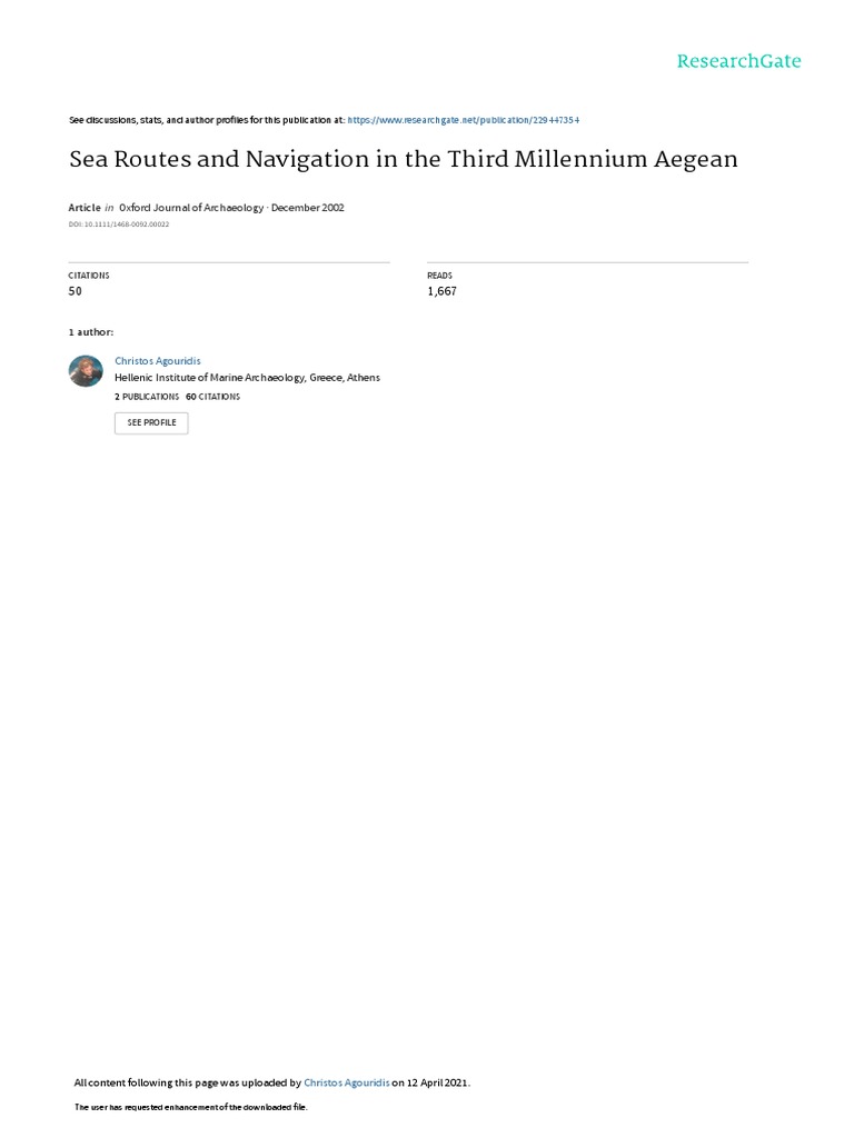 Agouridis, C. (2002, Aralık). Sea routes and navigation in the third ...