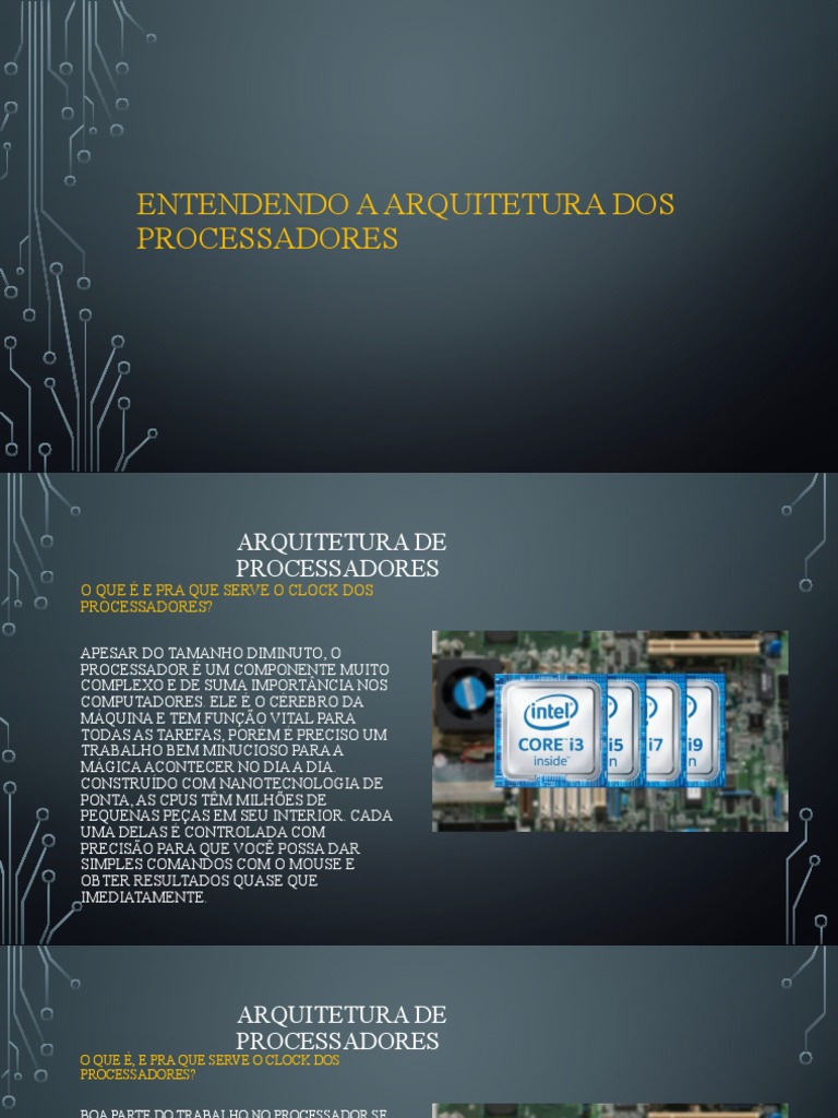 Entendendo A Arquitetura Dos Processadores | PDF | Unidade central de processamento ...