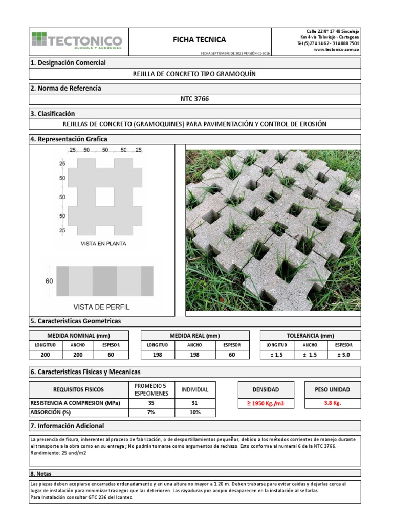 Ficha Tecnica - GRAMOQUIN | PDF