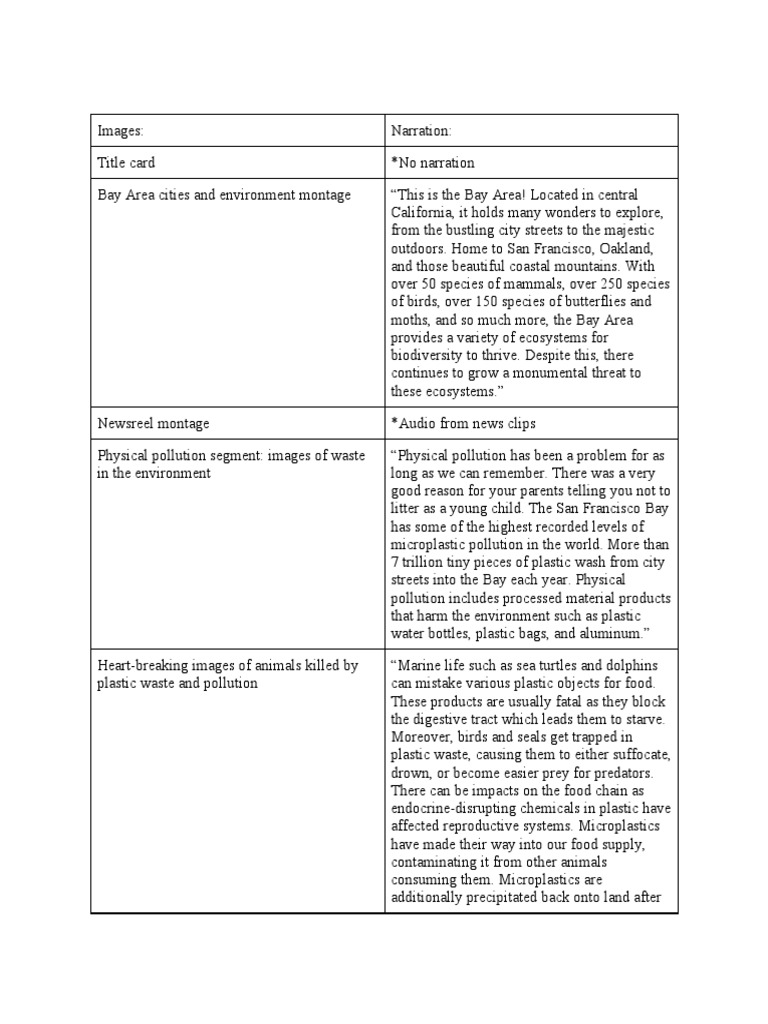 Senior Project Script | PDF | Predation | Natural Environment