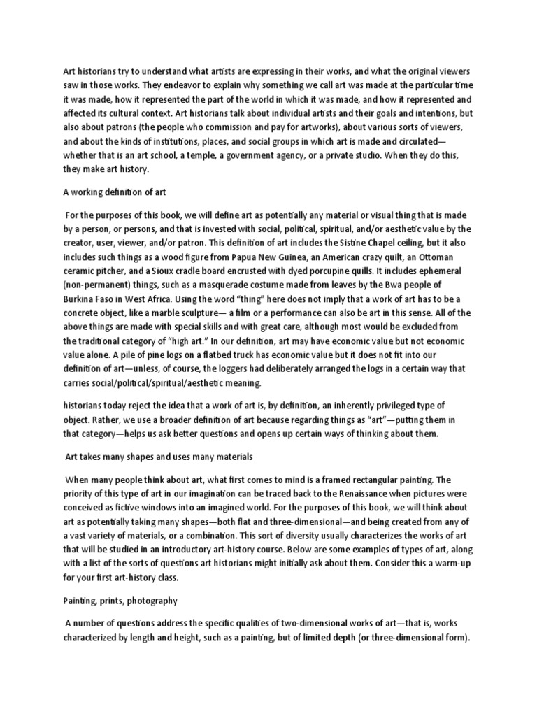 Fundamentals of Art History | PDF | Composition (Visual Arts) | Museum