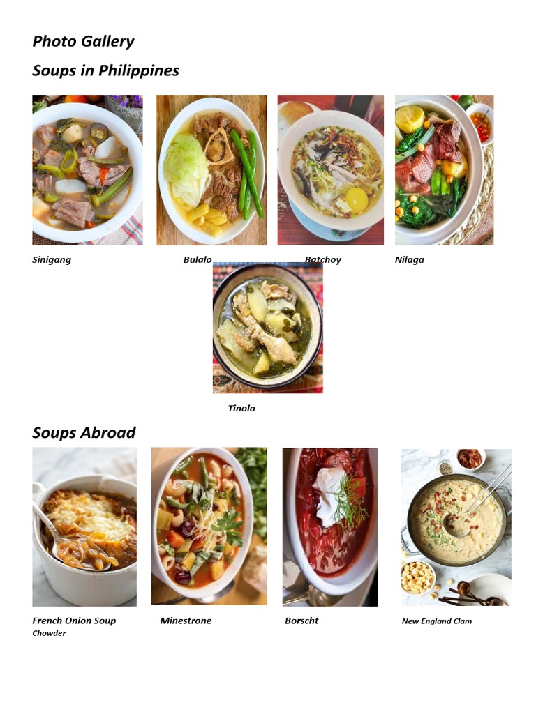 Photo Gallery Soups in Philippines | PDF