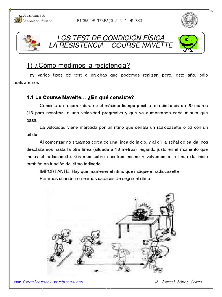 Test Course Navette para 3º ESO | PDF