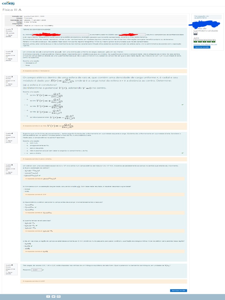 Ad1 Fisica 3a Corrigida | PDF