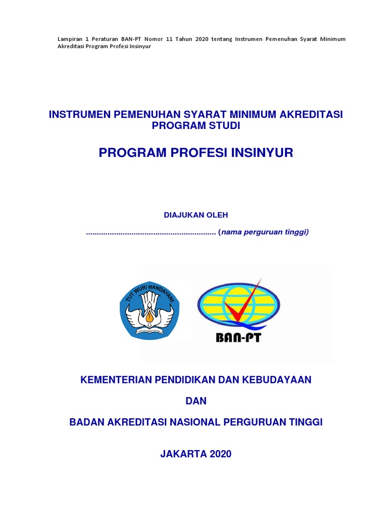 Instrumen - Pembukaan - Prodi - Program - Profesi - Insinyur | PDF ... Instrumen - Pembukaan - Prodi - Program - Profesi - Insinyur | PDF ...