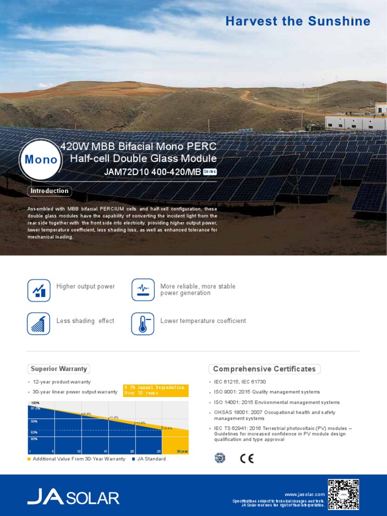 JA Solar - JA Solar | PDF | Photovoltaics | Solar Panel