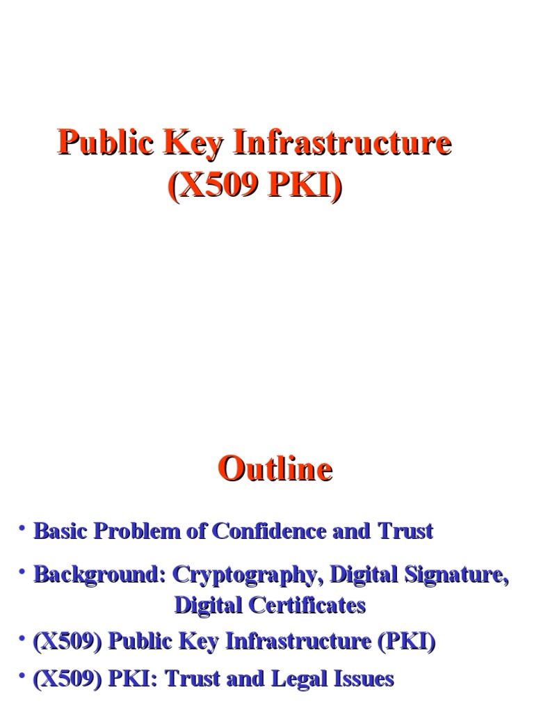 Understanding X509 Public Key Infrastructure | PDF | Public Key ...
