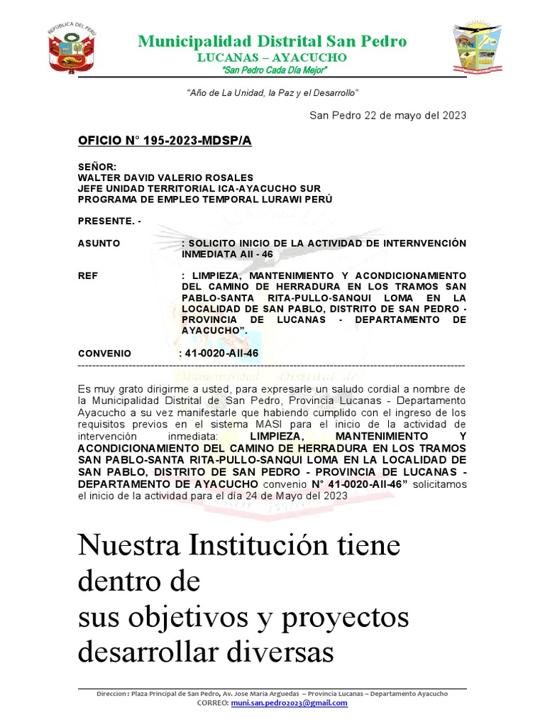 Oficio San Pablo | Descargar gratis PDF | Gobierno