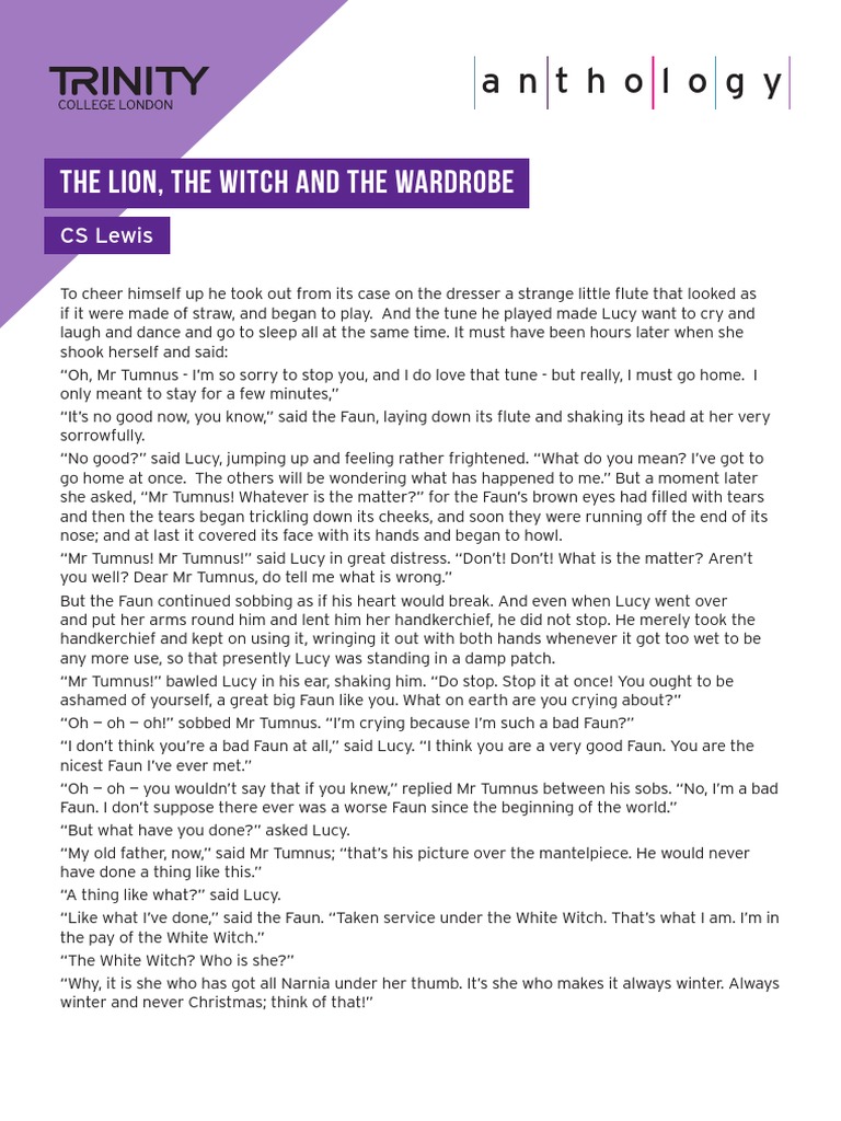 InPro The Lion The Witch and The Wardrobe | PDF