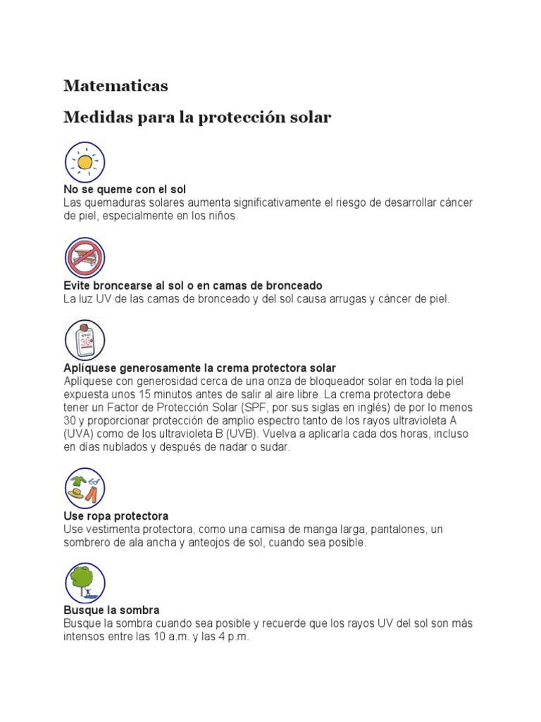 Protección Solar: Consejos Esenciales | PDF
