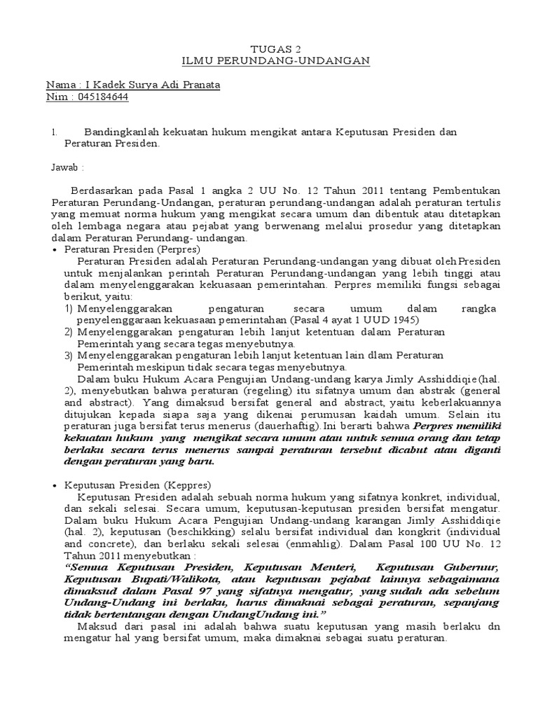 Tuton 2 Ilmu Perundang Undangan | PDF