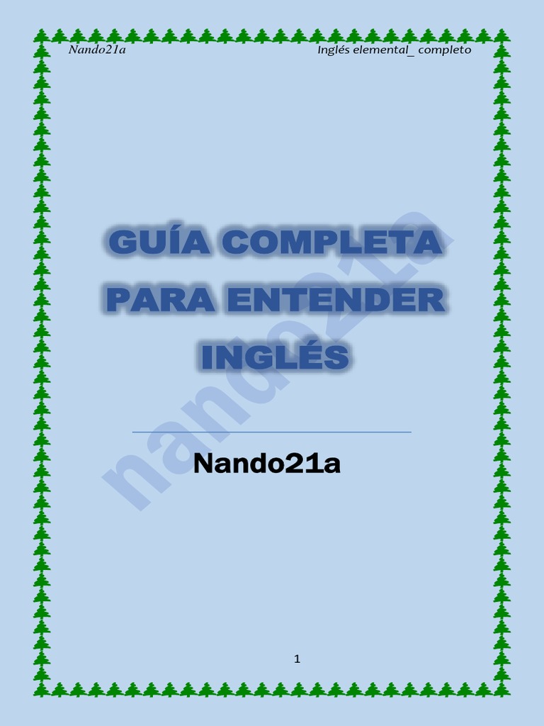 Guía Completa de Inglés Elemental | PDF | Palabra | Lingüística